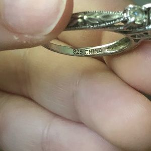 Diamonique | Jewelry | Sterling Silver Diamonique Ring | Poshmark